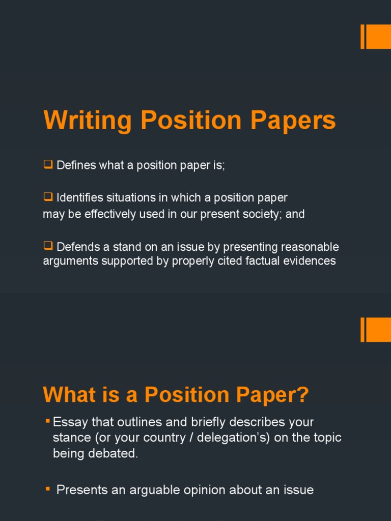 How to Write Effective Position Papers | PDF | Evidence | Argument