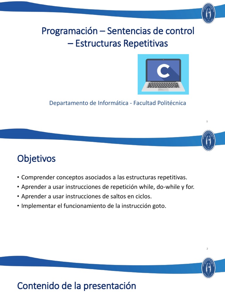 Estructuras Repetitivas - Programación | PDF | Flujo de control | Ingeniería Informática
