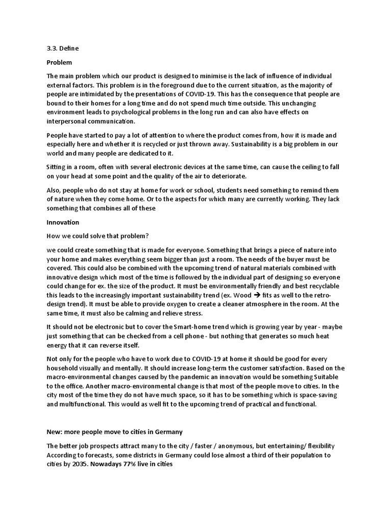 Problem and Innovation | PDF | Sustainability | Interpersonal Communication