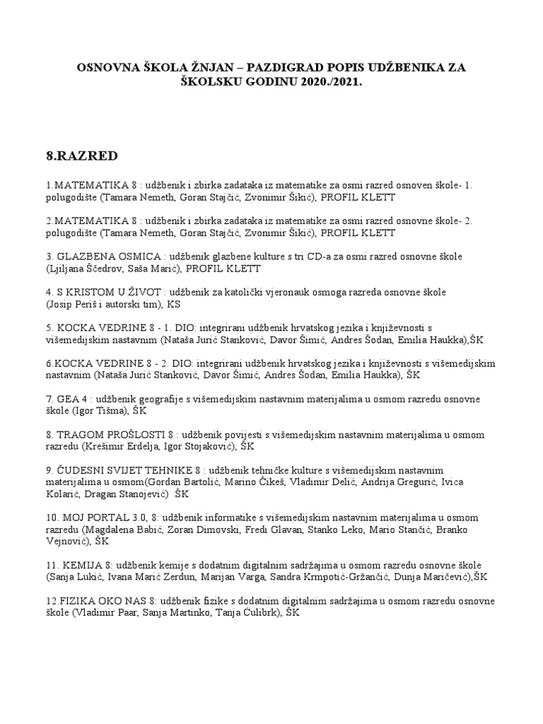 Razred | PDF