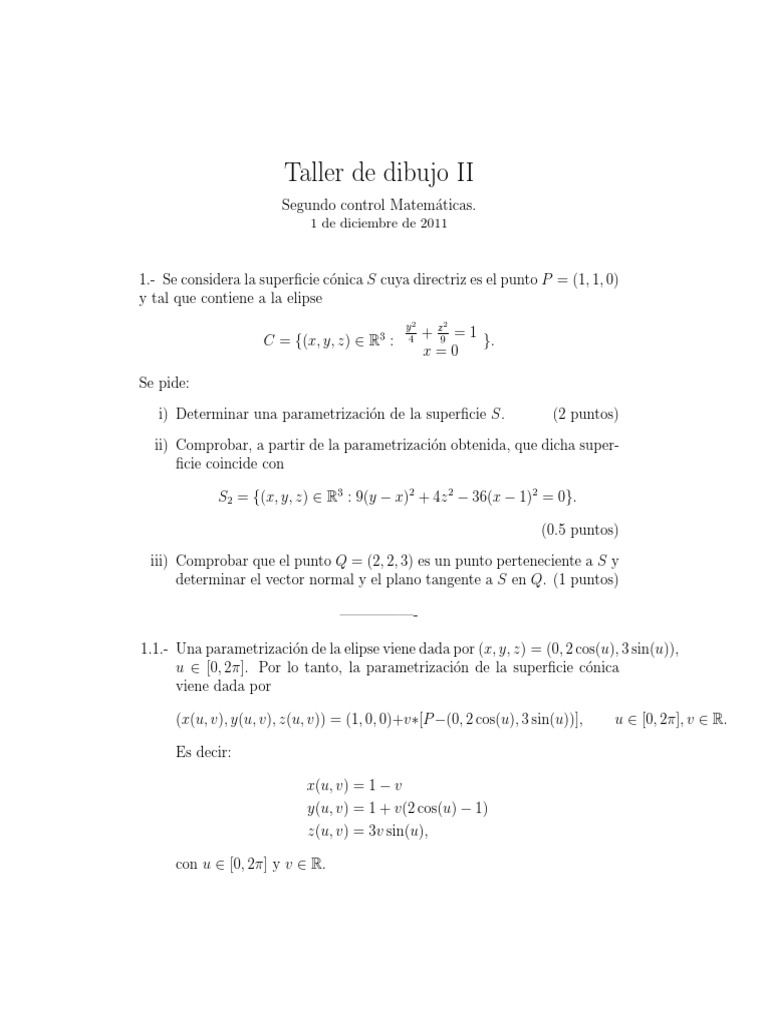 Control 2 Solucion | PDF | Valores propios y vectores propios | Elipse