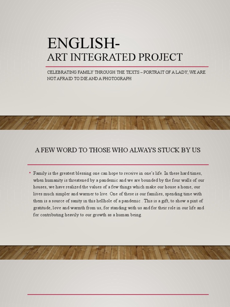 English Art Integrated Project | PDF