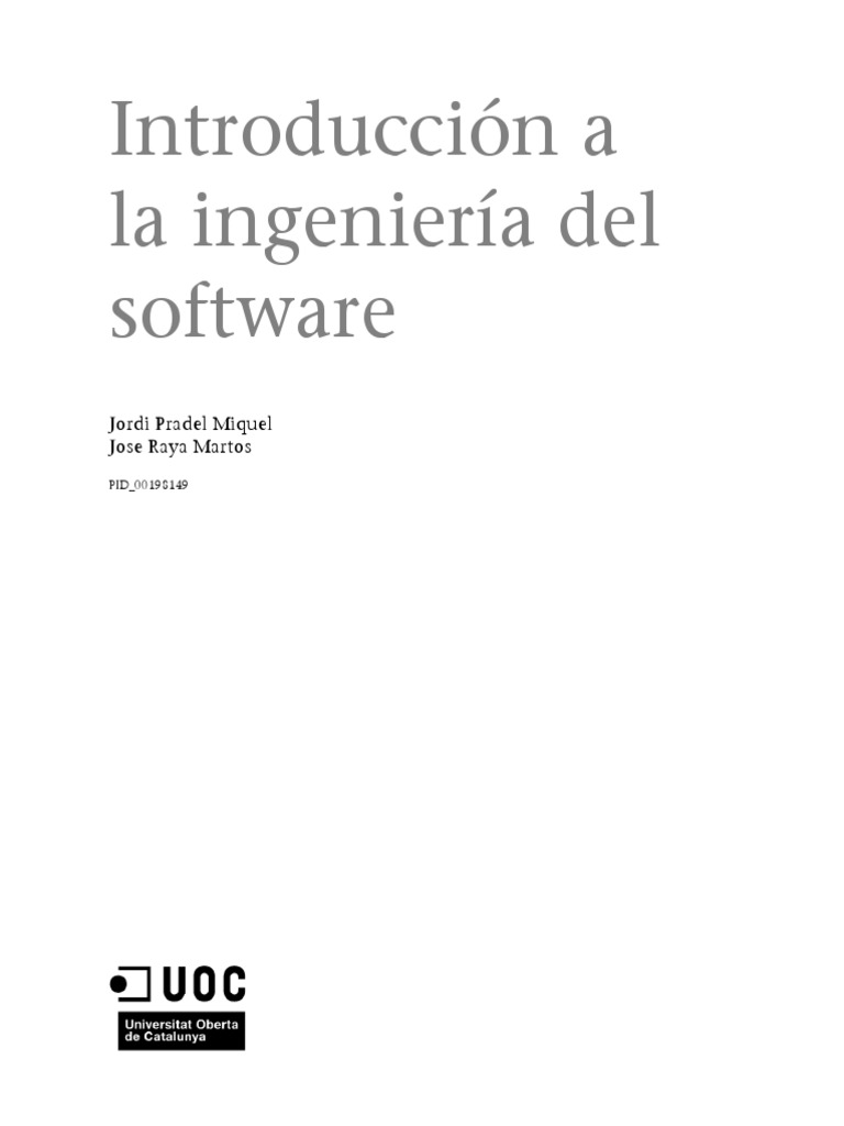 Introduccion A La Ingenieria Del Software | PDF | Software | Ingeniería de software