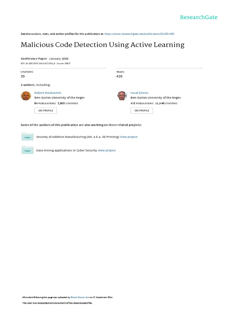 Malicious Code Detection Using Active Learning | PDF | Accuracy And ... Malicious Code Detection Using Active Learning | PDF | Accuracy And ...