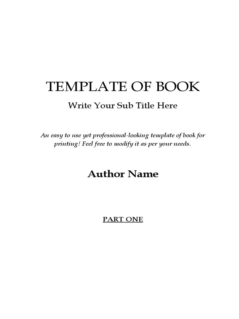 Professional Book Template for Authors | PDF