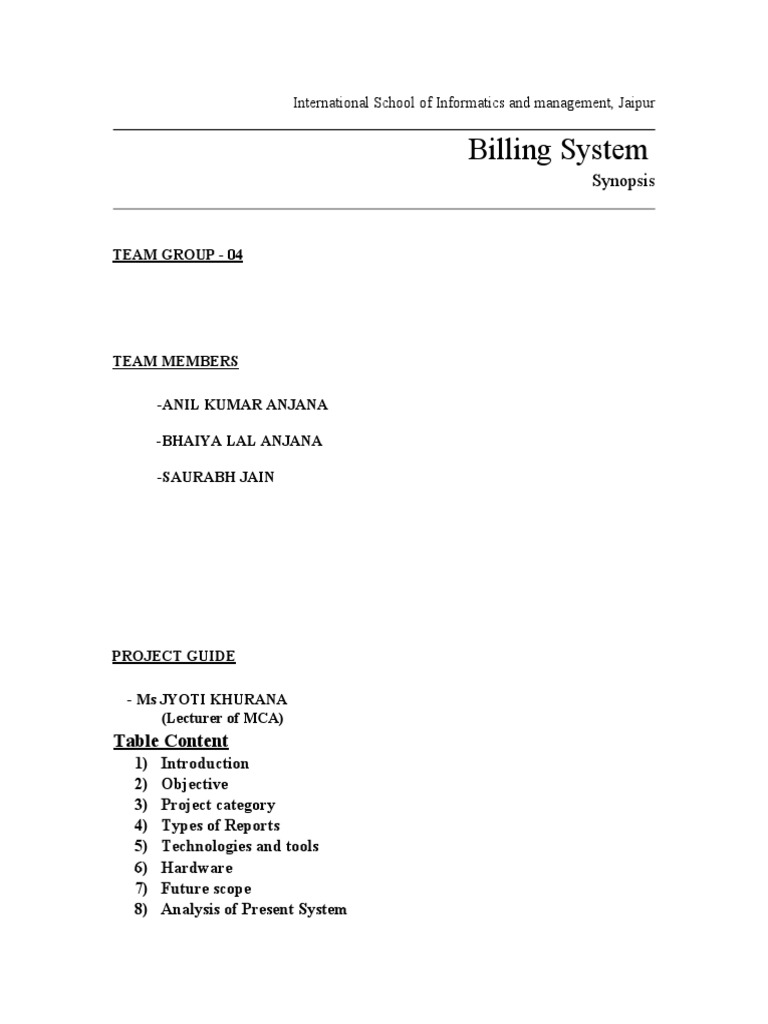 Billing System Spogel Com 3657a4 (6037) | PDF | Information Technology ...