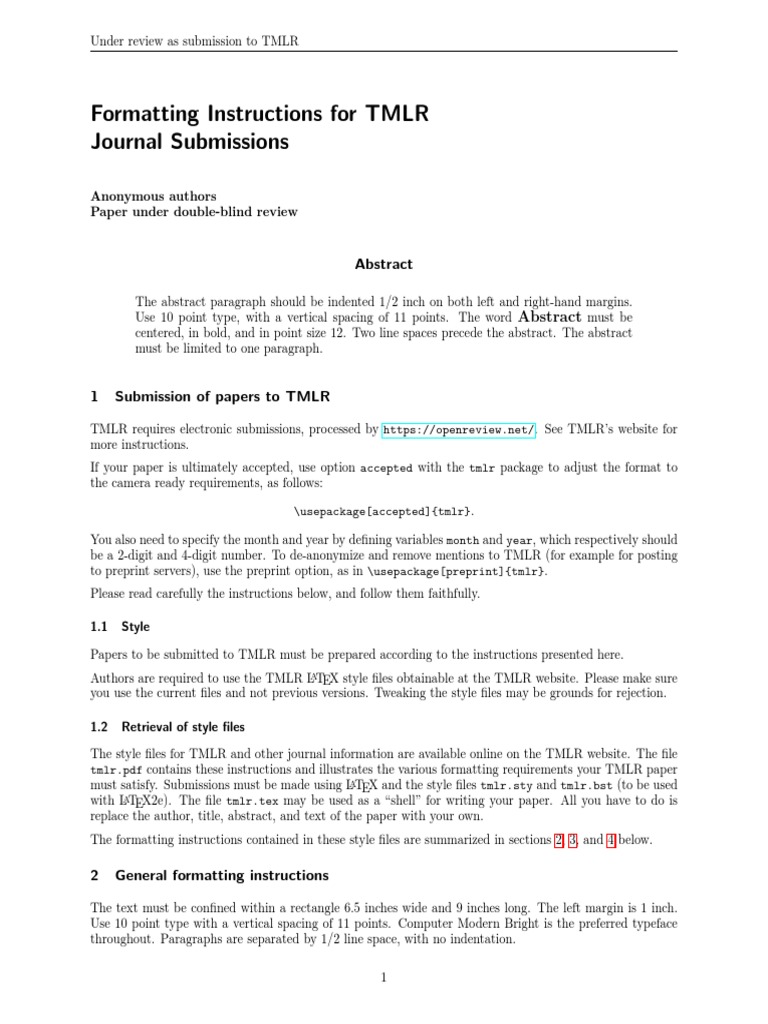 TMLR Journal Submissions | PDF