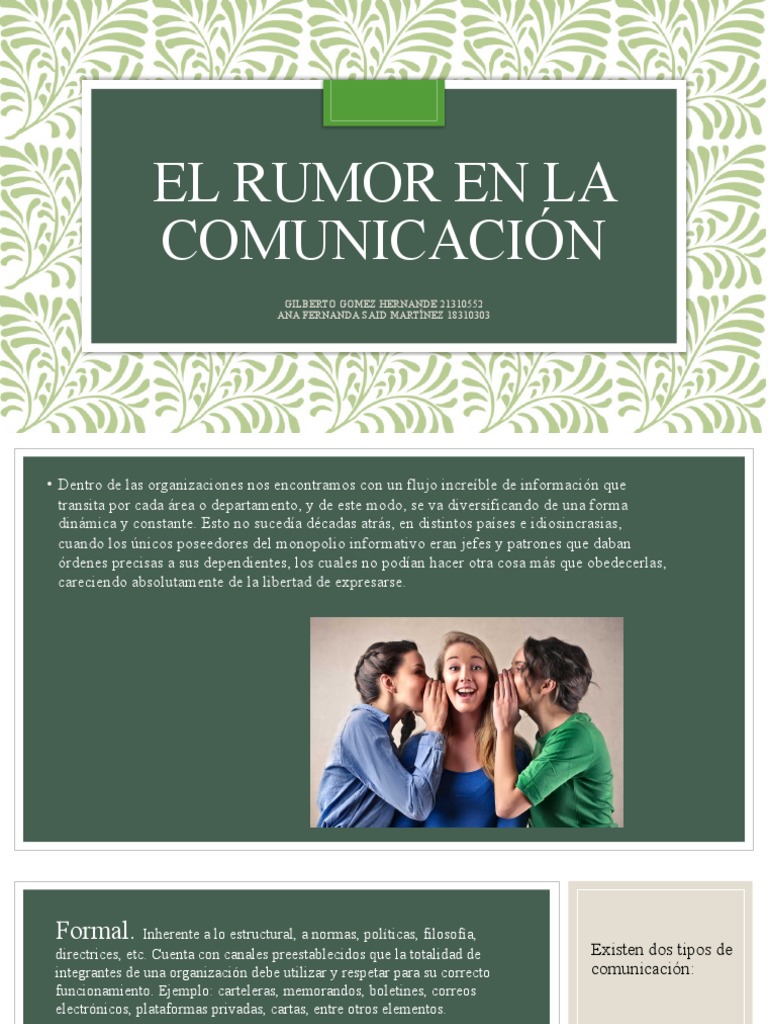 Rumor en La Comunicacion | PDF | Comunicación