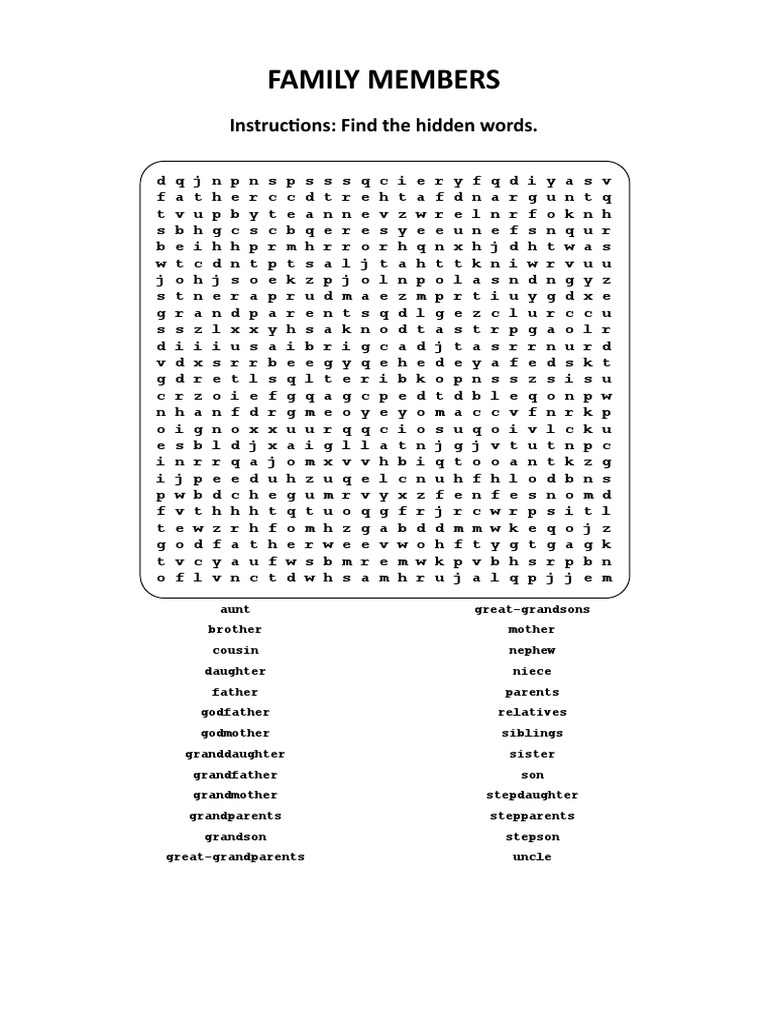 Homework 2 Family Members. | PDF | Grandparent | Youth