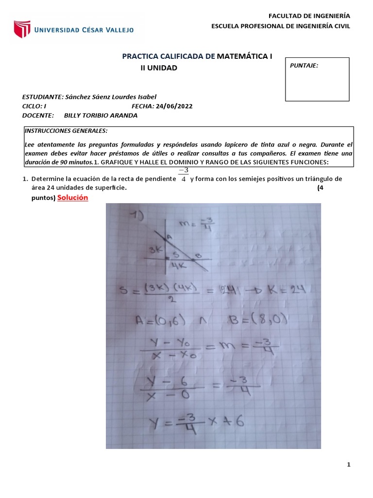 PRACTICA DE MATE I - Tagged | PDF | Ecuaciones | Geometría