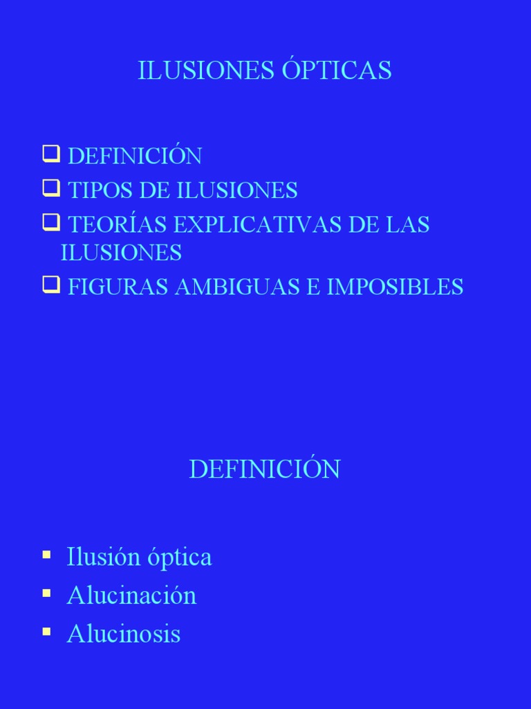 Definición y Tipos de Ilusiones Ópticas | PDF | Perspectiva (Gráfica) | Longitud