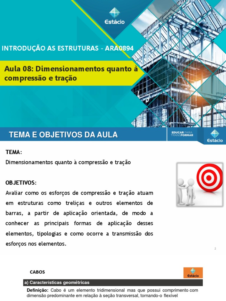 Aula 08 - Dimensionamentos Quanto À Compressão e Tração | PDF | Treliça ...