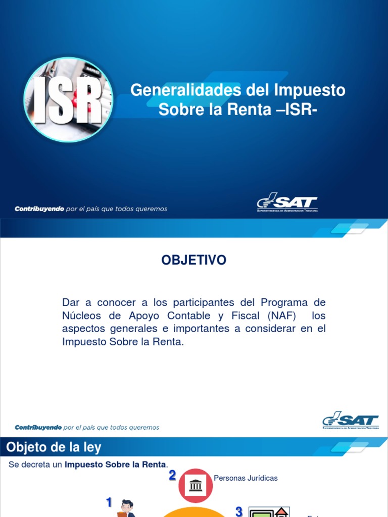 Generalidades Del ISR NAF 16-08-2022 | PDF | Impuesto sobre la renta | Impuestos