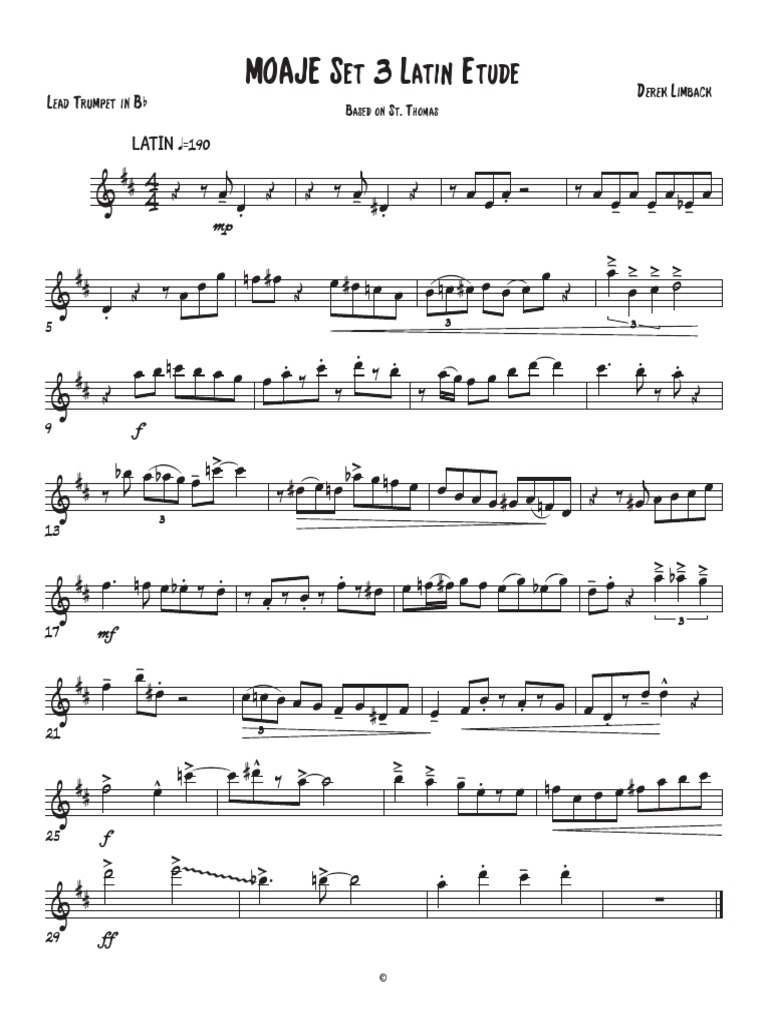 04 MOAJE Set 3 Latin Etude - Lead Trumpet | PDF
