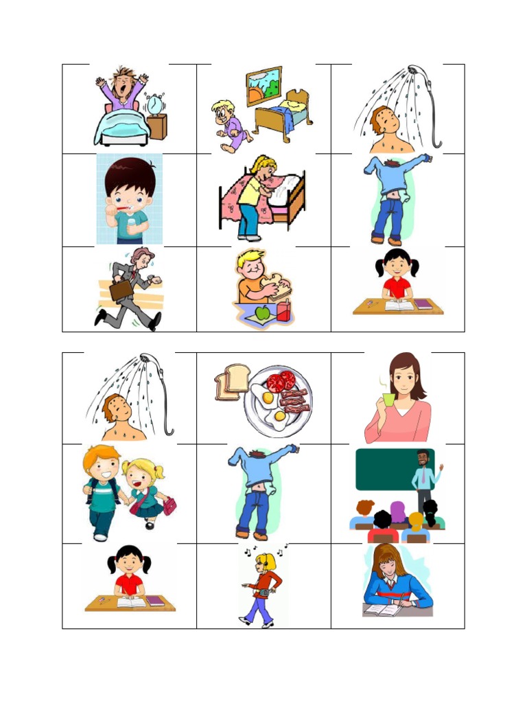 Daily Routine Bingo | PDF