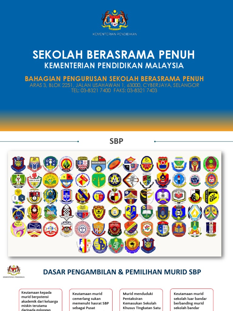 Sekolah Berasrama Penuh: Kementerian Pendidikan Malaysia | PDF