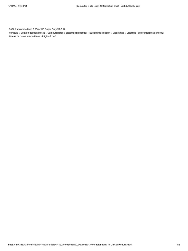 2008 Ford F-250 Data Bus Diagram | PDF | Private Transport | Automotive ...