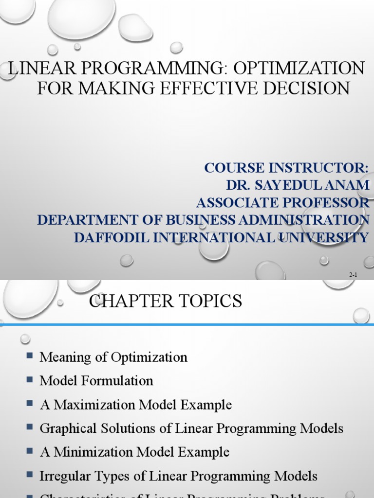 Linear Programming Problem | PDF Linear Programming Problem | PDF