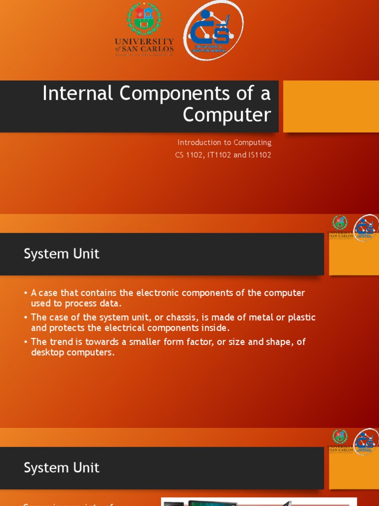 Internal Components of A Computer | PDF | Random Access Memory ...