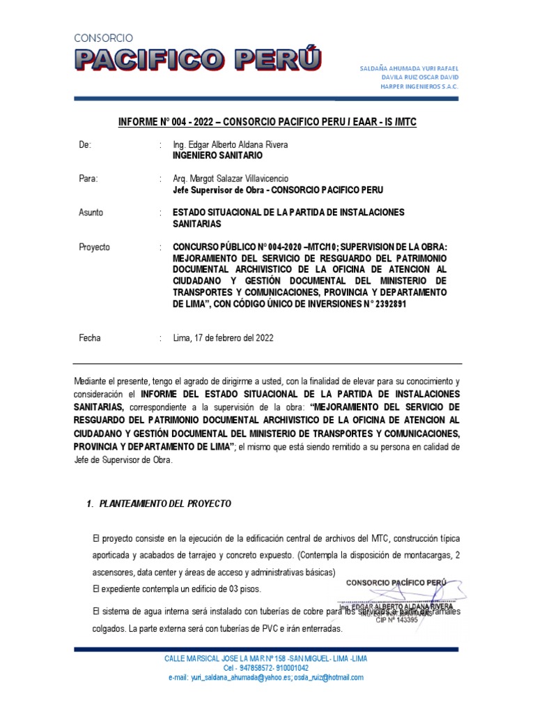 Informe #004 - Informe Situacional de Iiss | PDF | Ciencias de la Tierra | Agua