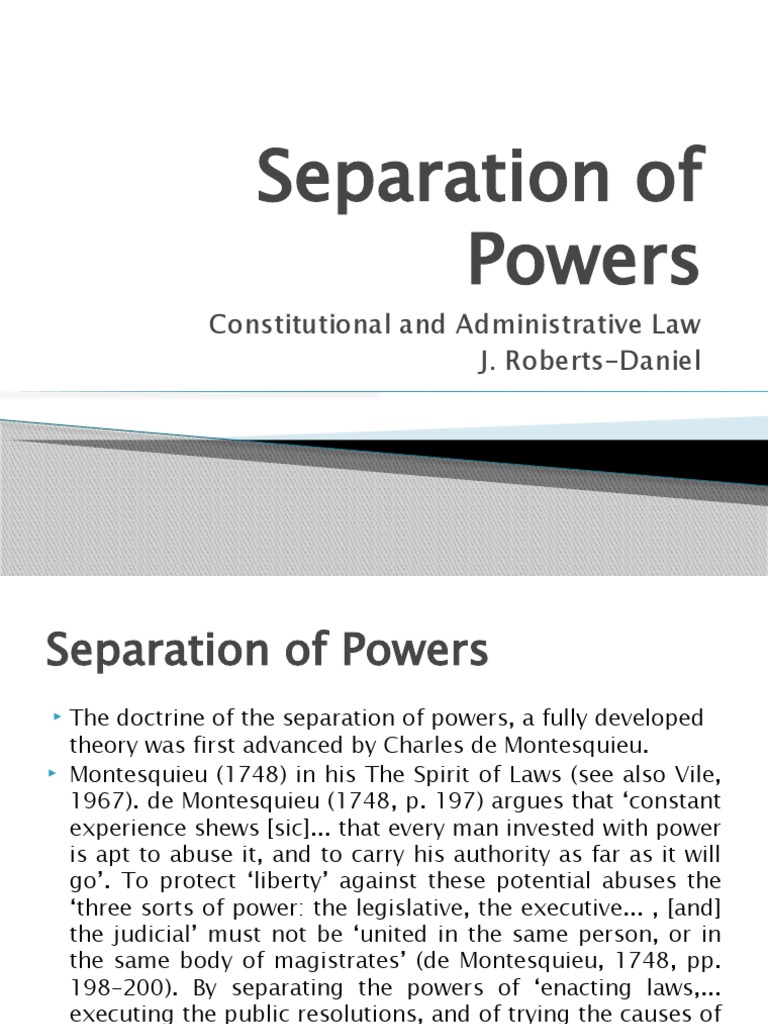Separation of Powers in Philippine Law | PDF | Separation Of Powers ...