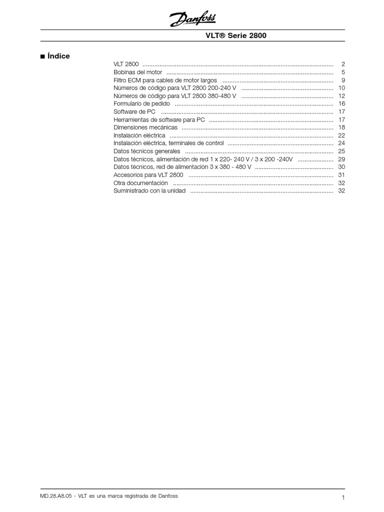 VLT2800 | PDF | Electricidad | Ingenieria Eléctrica