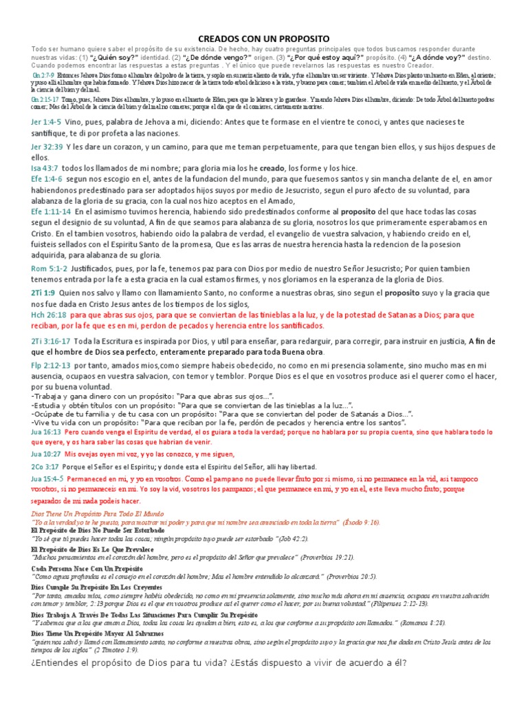 Creados Con Un Proposito | PDF | Cristo (título) | Gracia divina