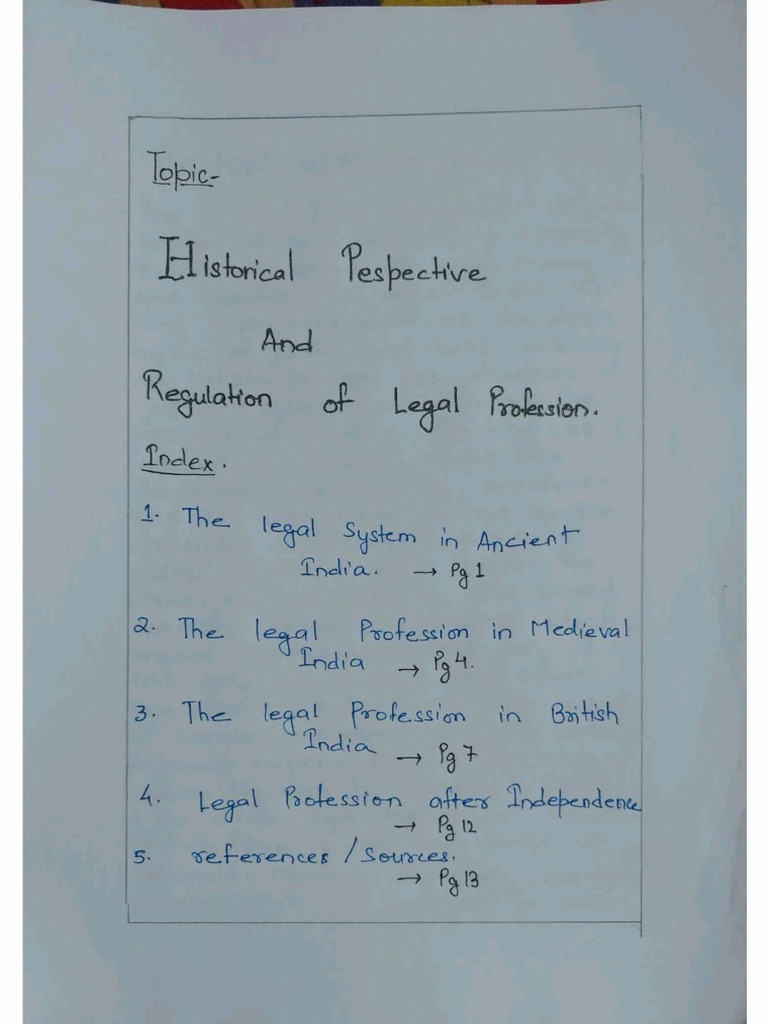 Historical Perspective and Regulation of Legal Profession - LLB First ...