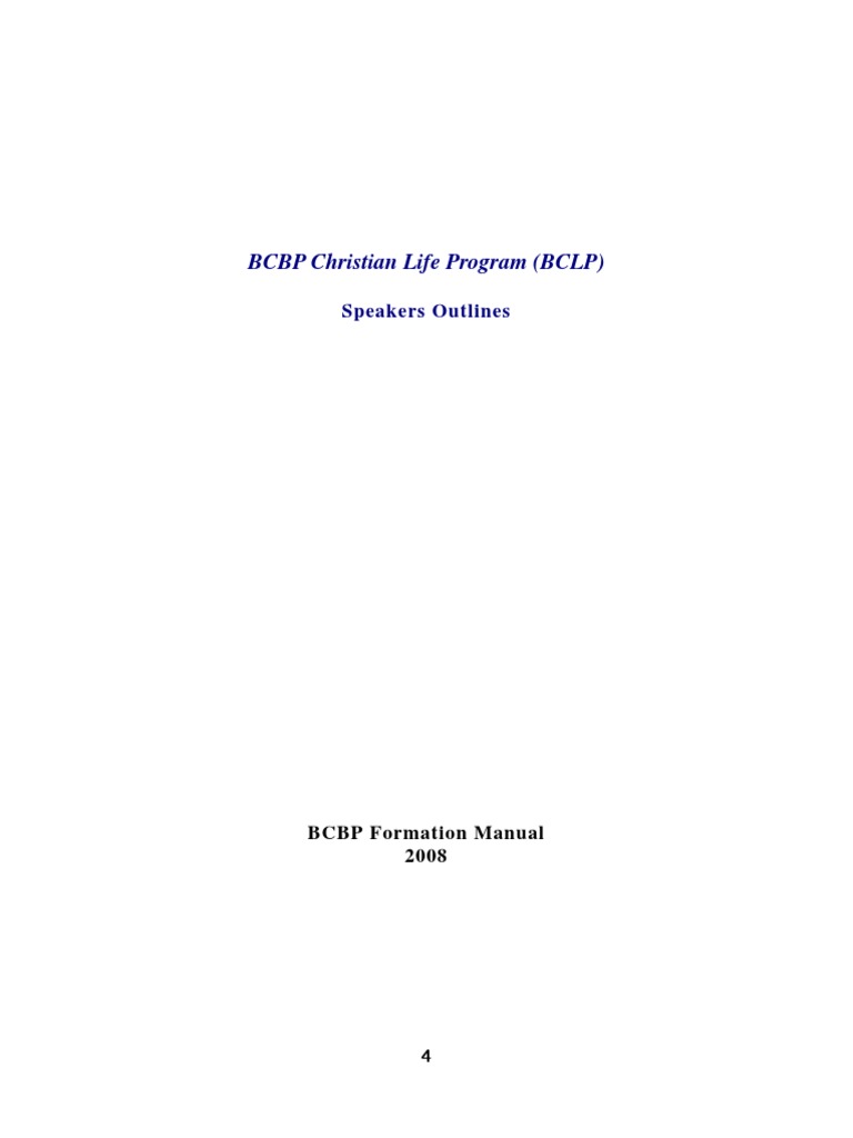 New BCLP Speaker's Outlines | PDF | Baptism | Jesus