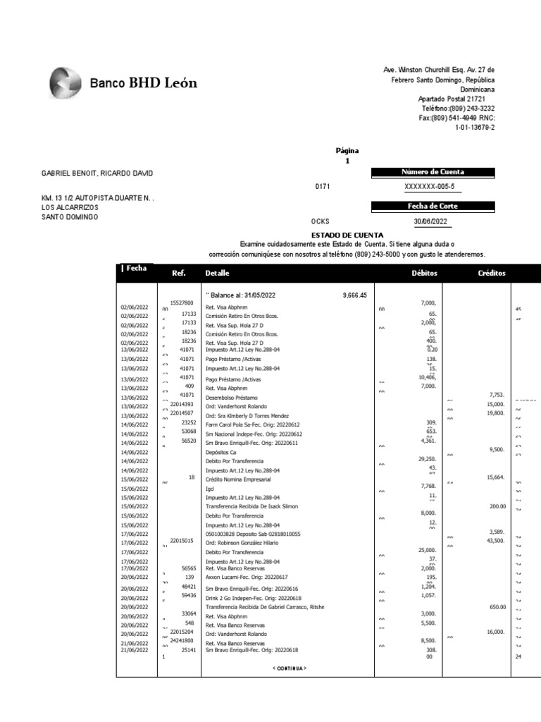 BHD León: Banco | PDF | República Dominicana | Coleccionar