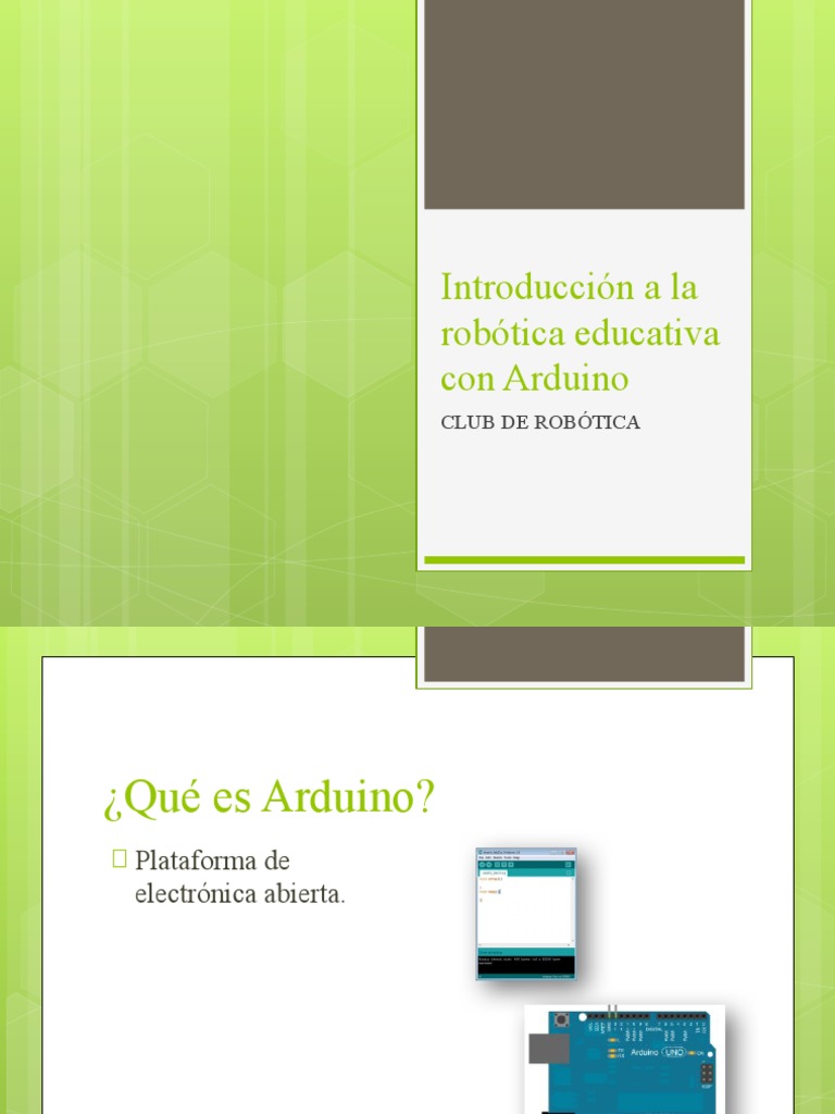 Introducción A La Robótica Educativa Con Arduino | PDF | Arduino | Programa de computadora
