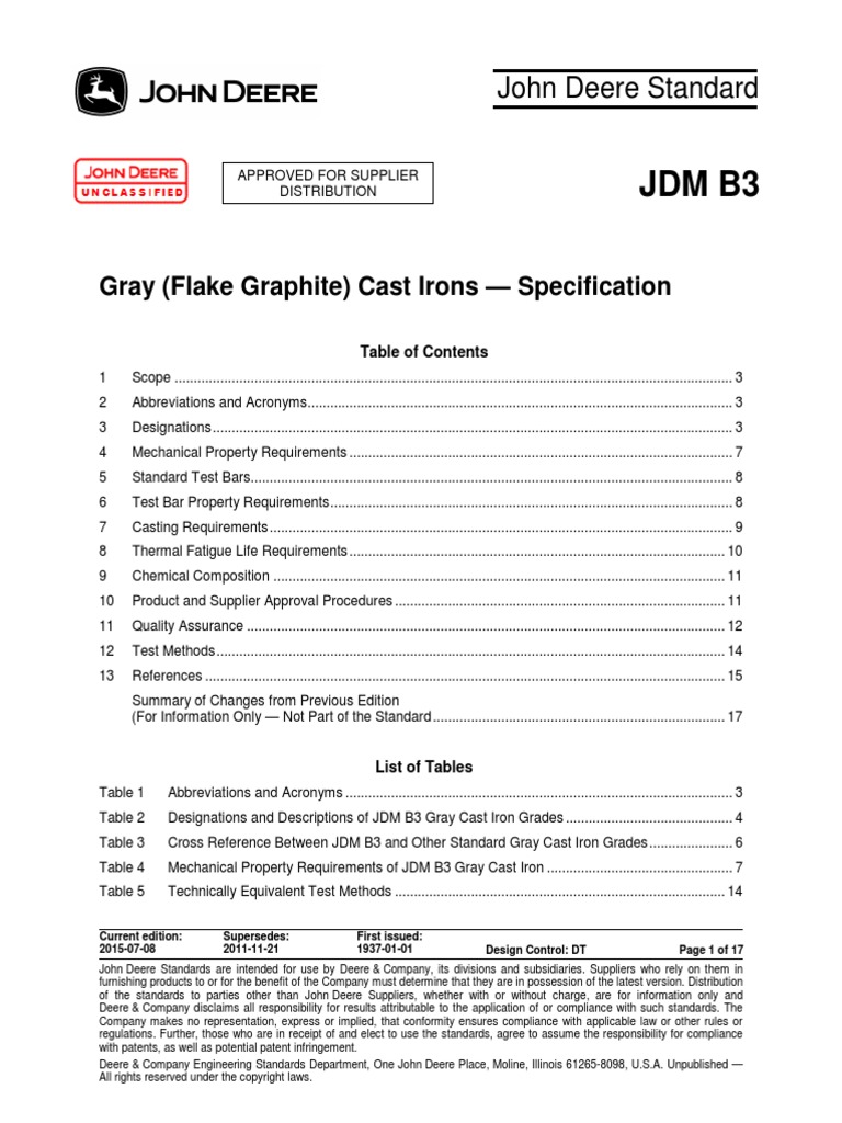 JDM B3 - Rev. 07-2015 | PDF | Casting (Metalworking) | Statistics
