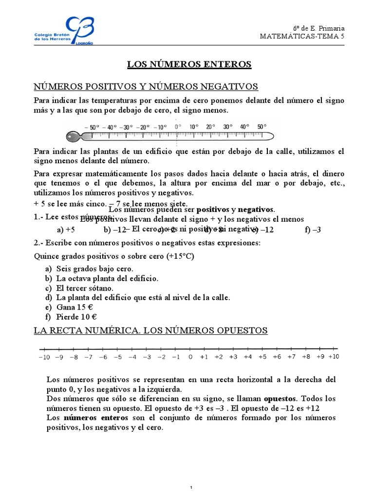 Ejercicios de Mate | PDF | Sustracción | Entero