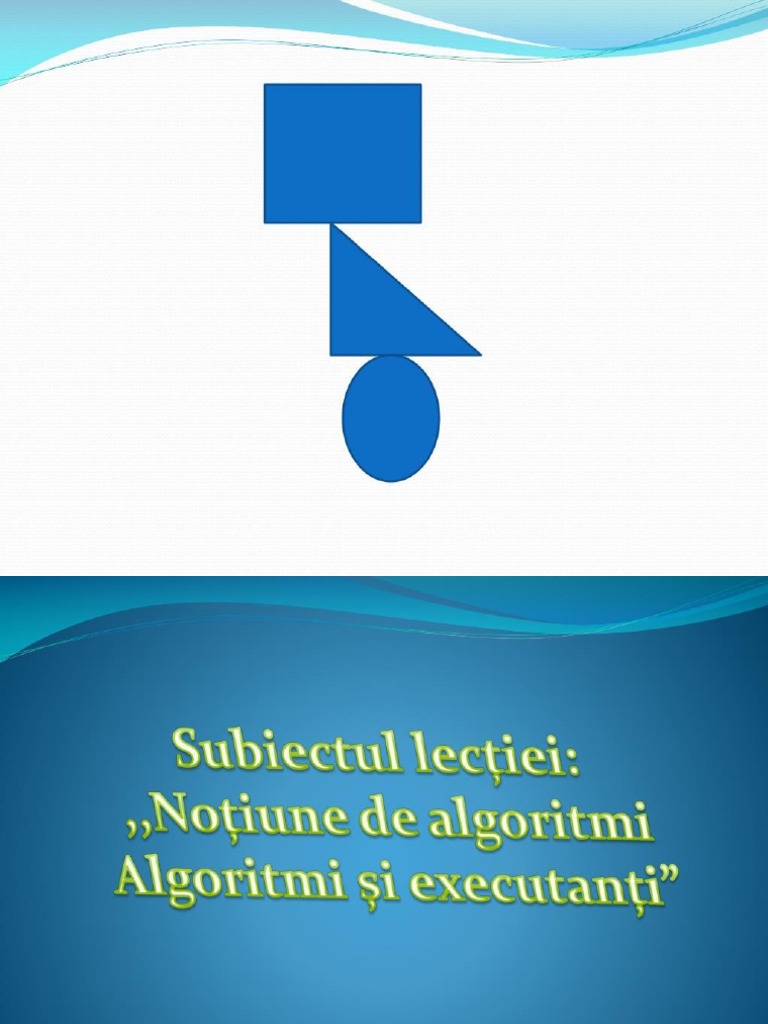 Algoritmi Si Executanti | PDF