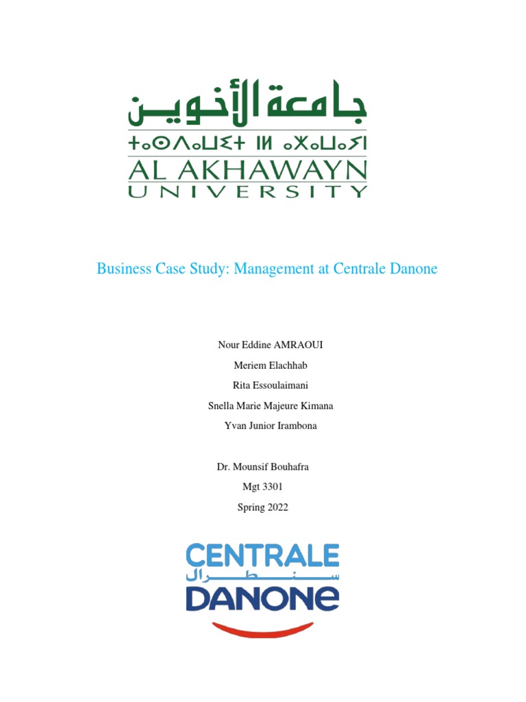 Centrale Danone Paper | Download Free PDF | Goal | Employment