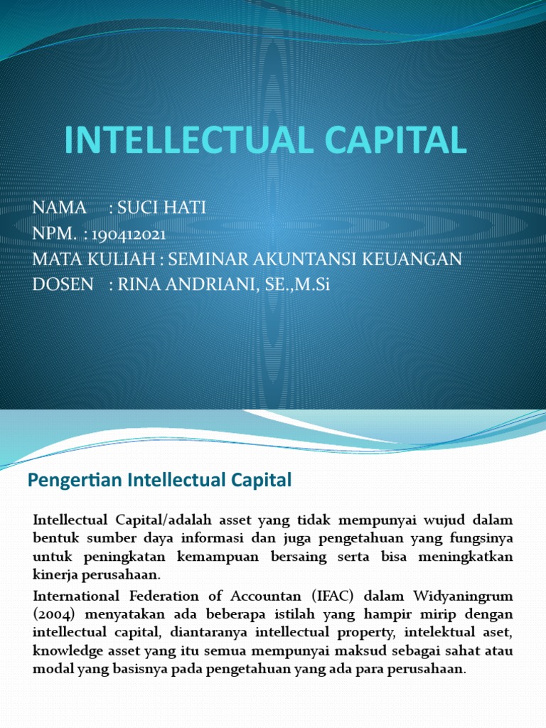 SUCI HATI PPT Intellectual Capital | PDF