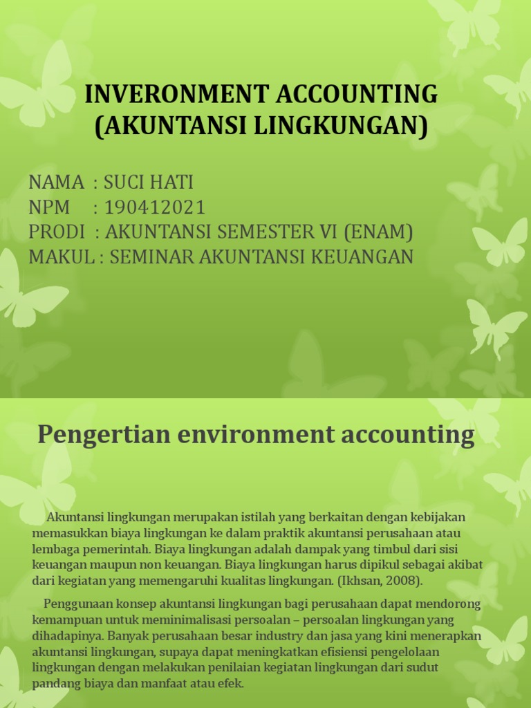 Suci Hati PPT Inveronment Accounting | PDF