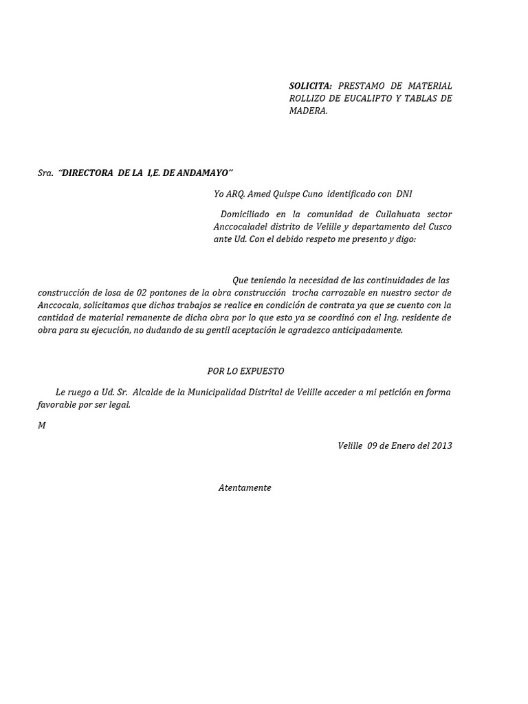 Formato Solicitudes | PDF