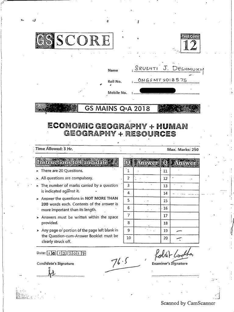 Answer Writing Book by Srushti | PDF