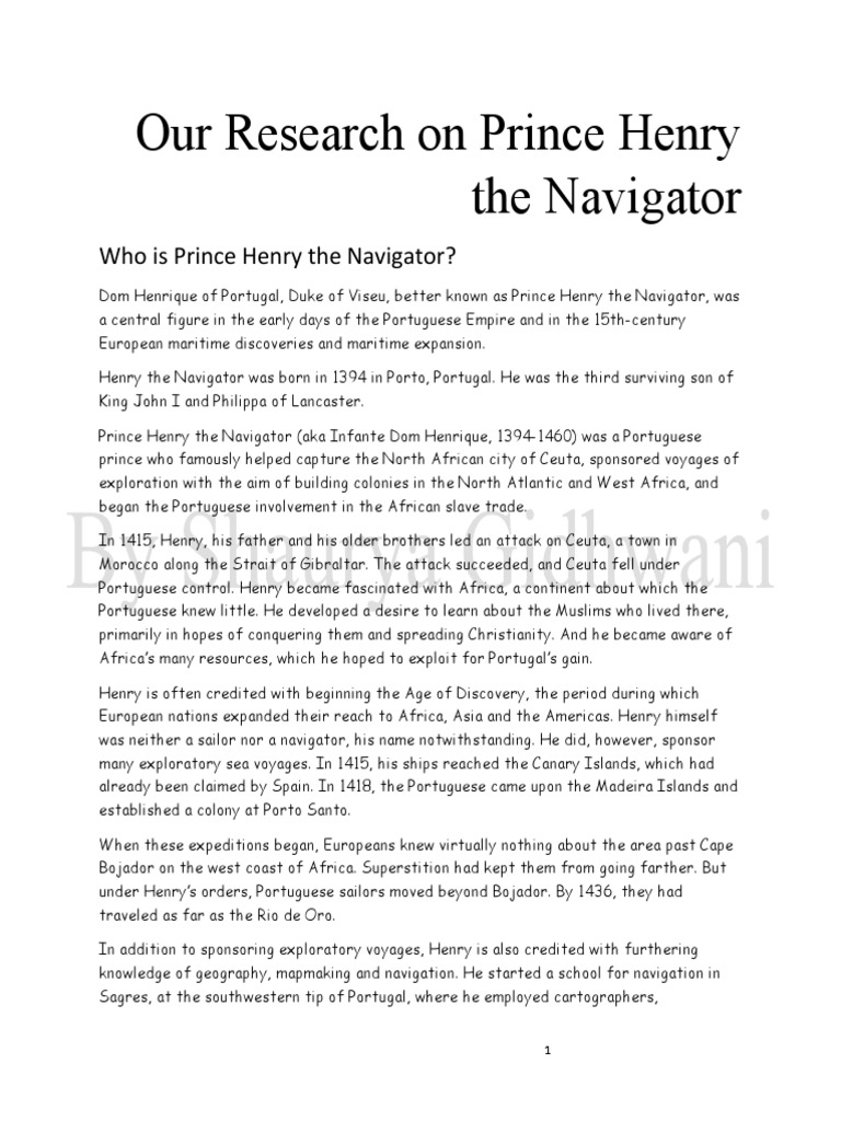 Prince Henry The Navigator | PDF | Portugal