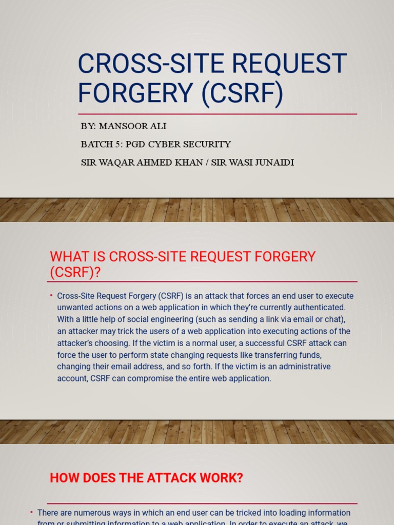 CSRF Presentation | PDF
