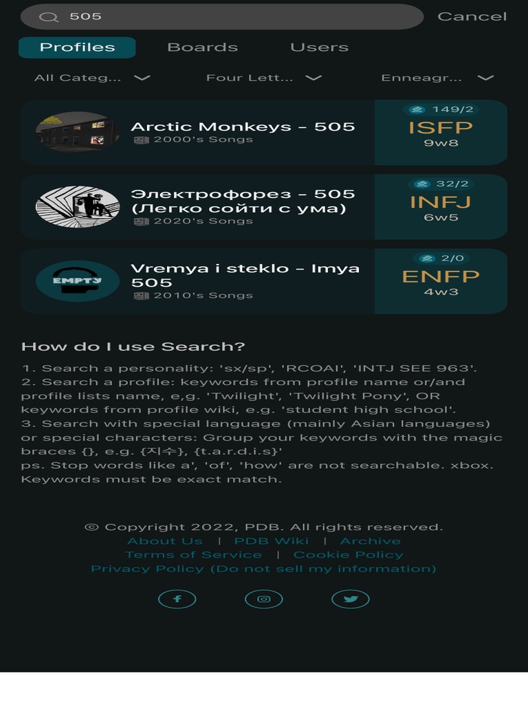Arctic Monkeys - Do I Wanna Know MBTI Stereotype - Personality Database™ 2022 | PDF