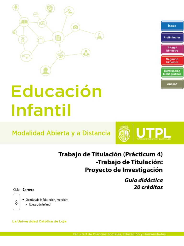 Guía Didáctica TESIS UTPL | PDF | Evaluación | Educación de la primera ...