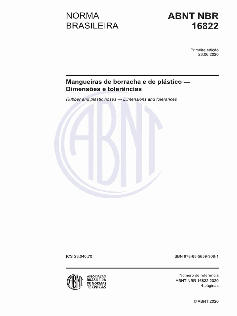 Abnt NBR 16822-20 | PDF | Organização Internacional de Normalização ...