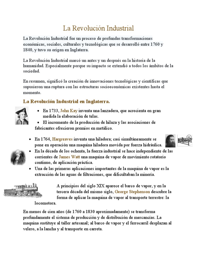 La Revolución Industrial | PDF