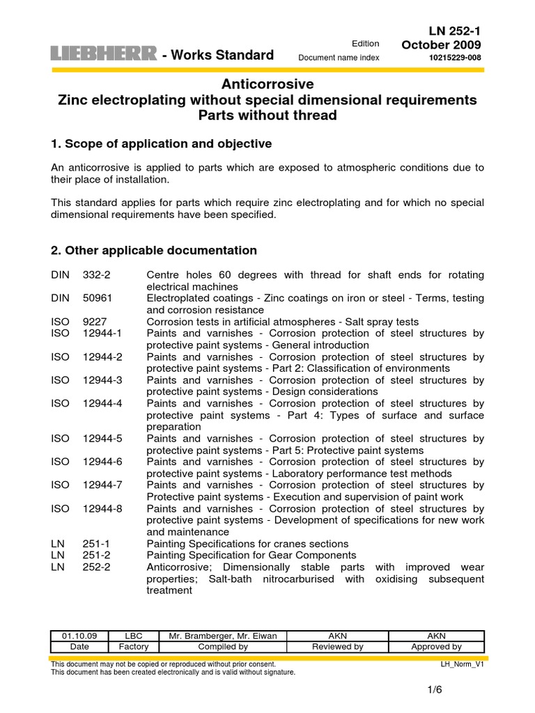 Liebherr LN 252-1 Zinco Alto | PDF | Corrosion | Paint