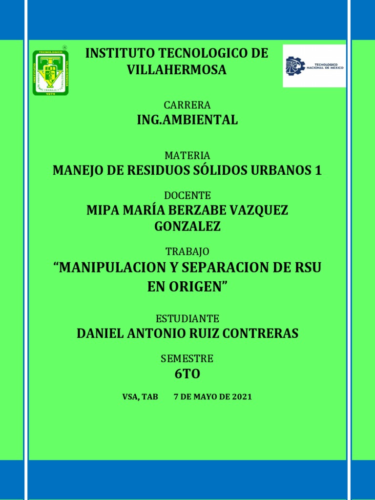 Manipulacion y Separacion de Rsu | PDF