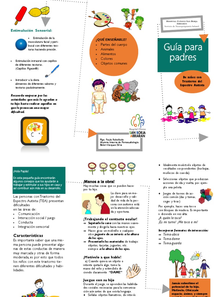 Triptico Padres TEA | PDF | Espectro autista | Cognición