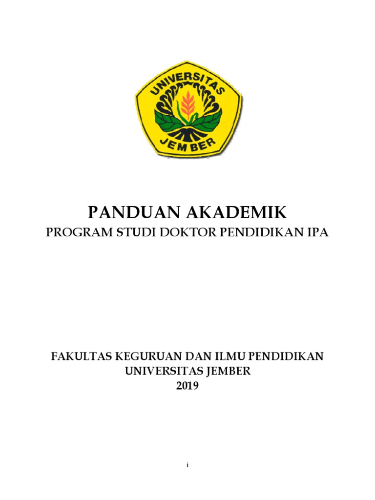 Pedoman Akademik S3 PIPA UNEJ | PDF