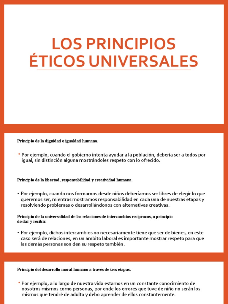 Los Principios Éticos Universales | PDF | Moralidad | Adultos